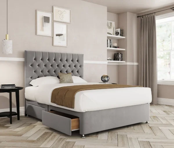 Canterbury Divan Bed in a Variety of Fabrics and Drawer Options
